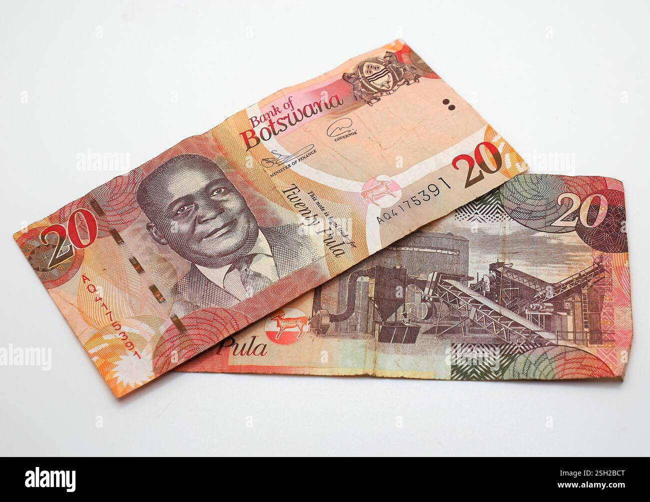 20 pula banknotes, Botswana, Africa Stock Photo - Alamy
