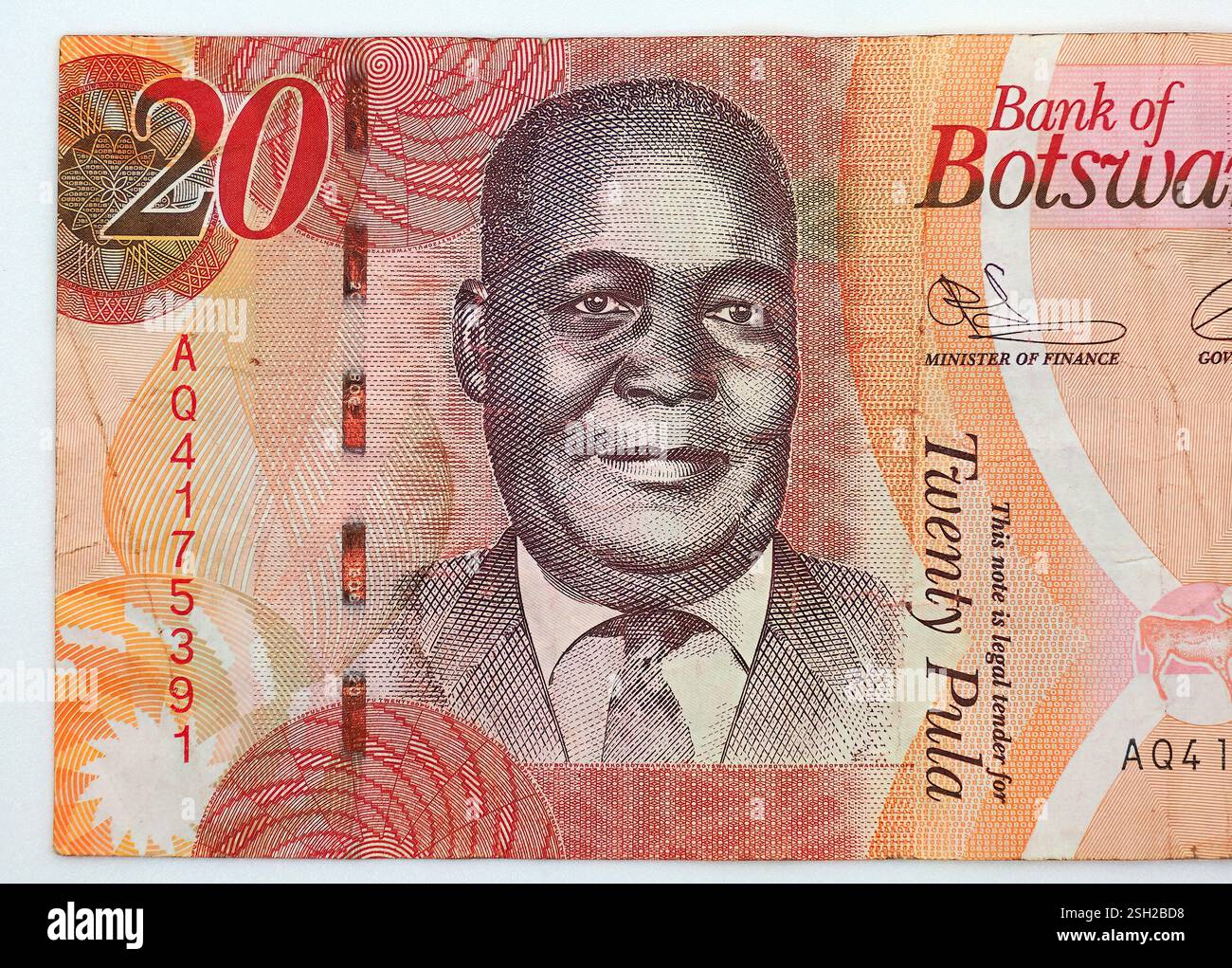 20 pula banknote, Botswana, Africa Stock Photo - Alamy