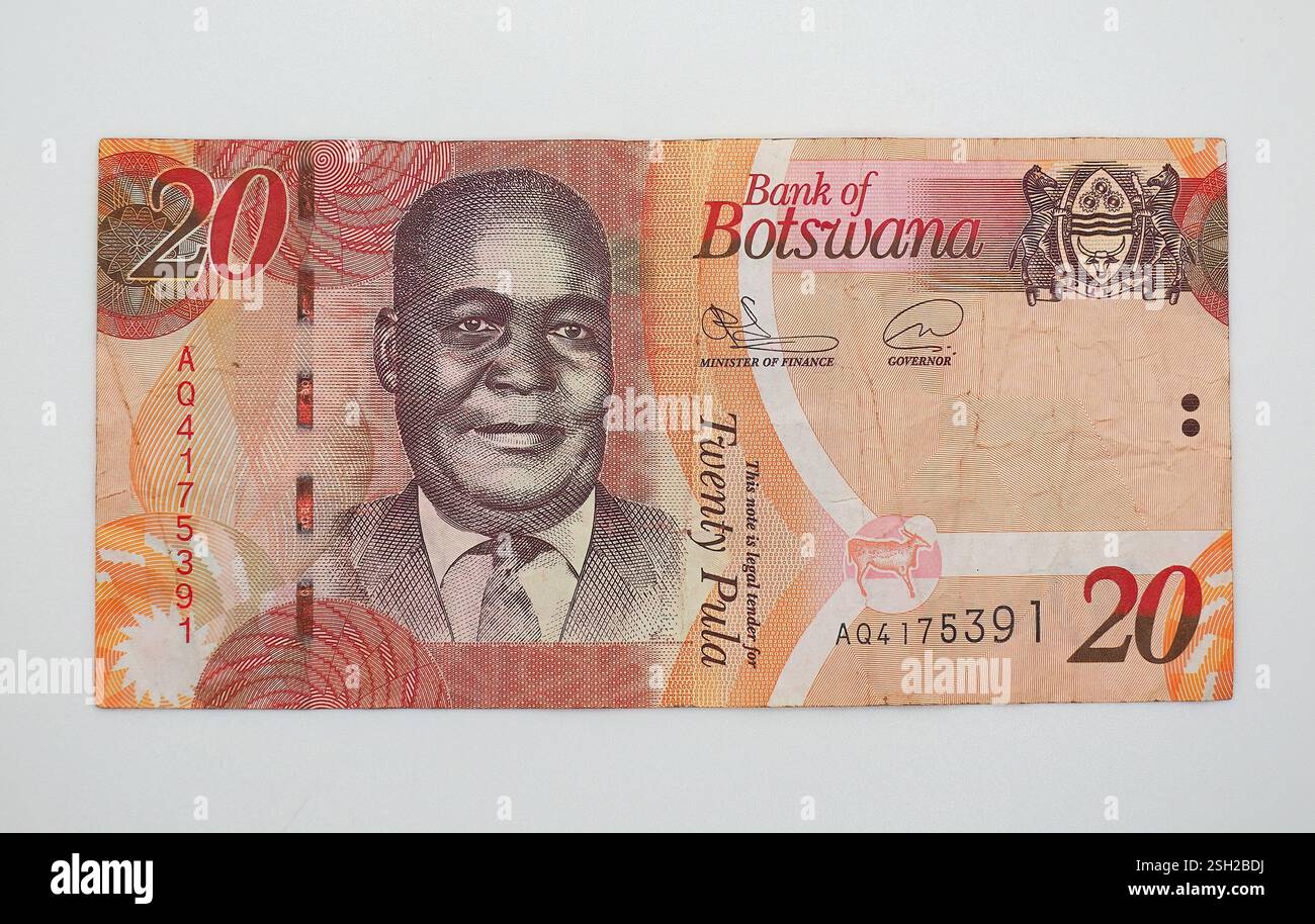 20 pula banknote, Botswana, Africa Stock Photo - Alamy