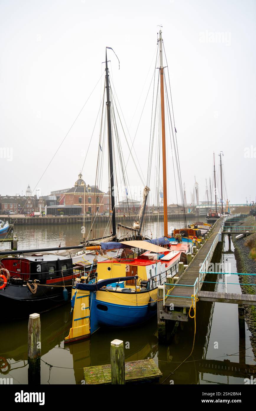 Ships in the port of Harlingen, Netherlands Stock Photo - Alamy