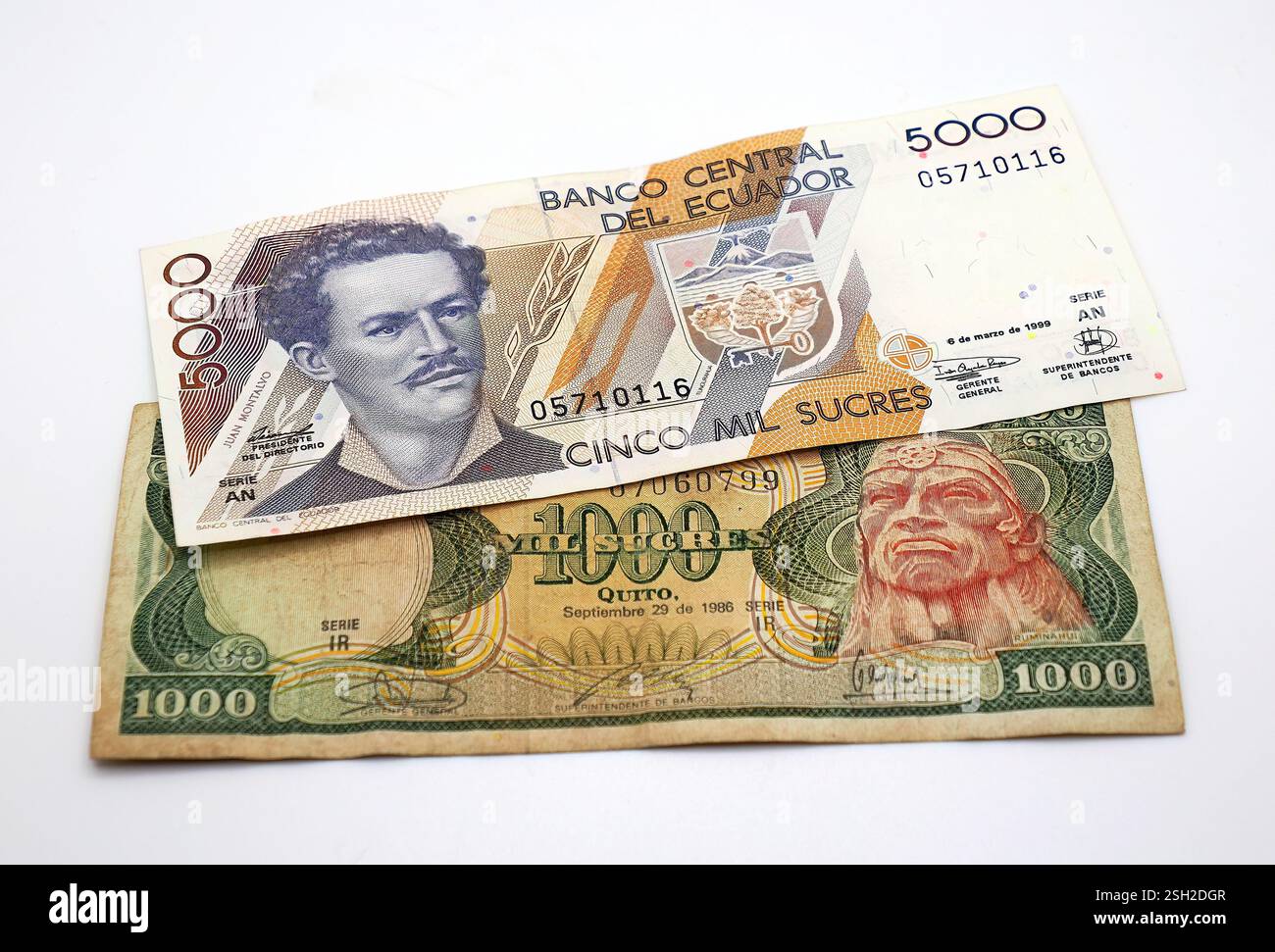 sucre banknotes, Ecuador, South America Stock Photo - Alamy