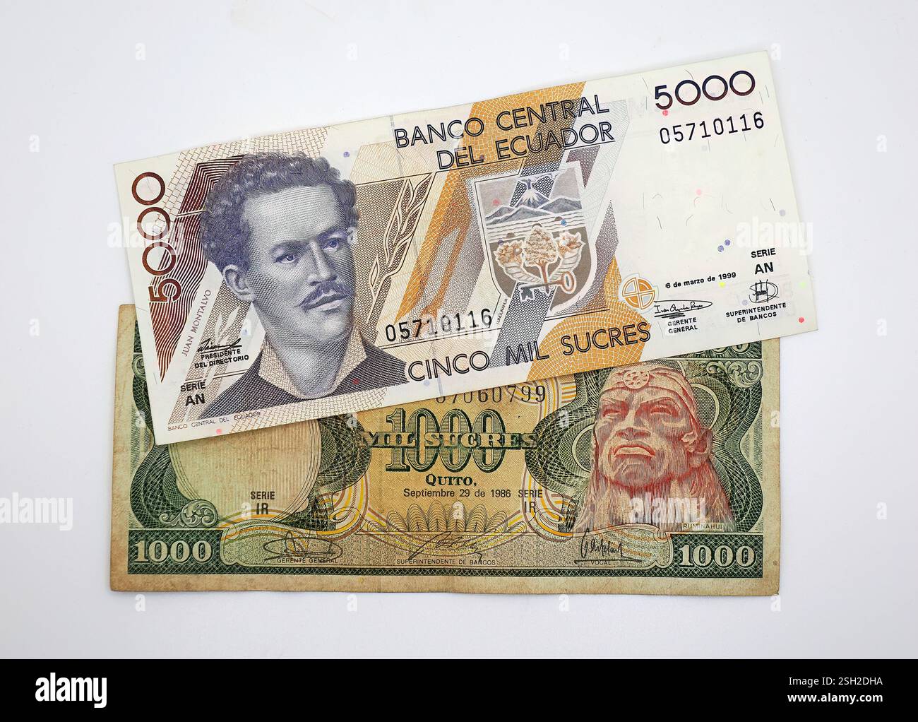 sucre banknotes, Ecuador, South America Stock Photo - Alamy