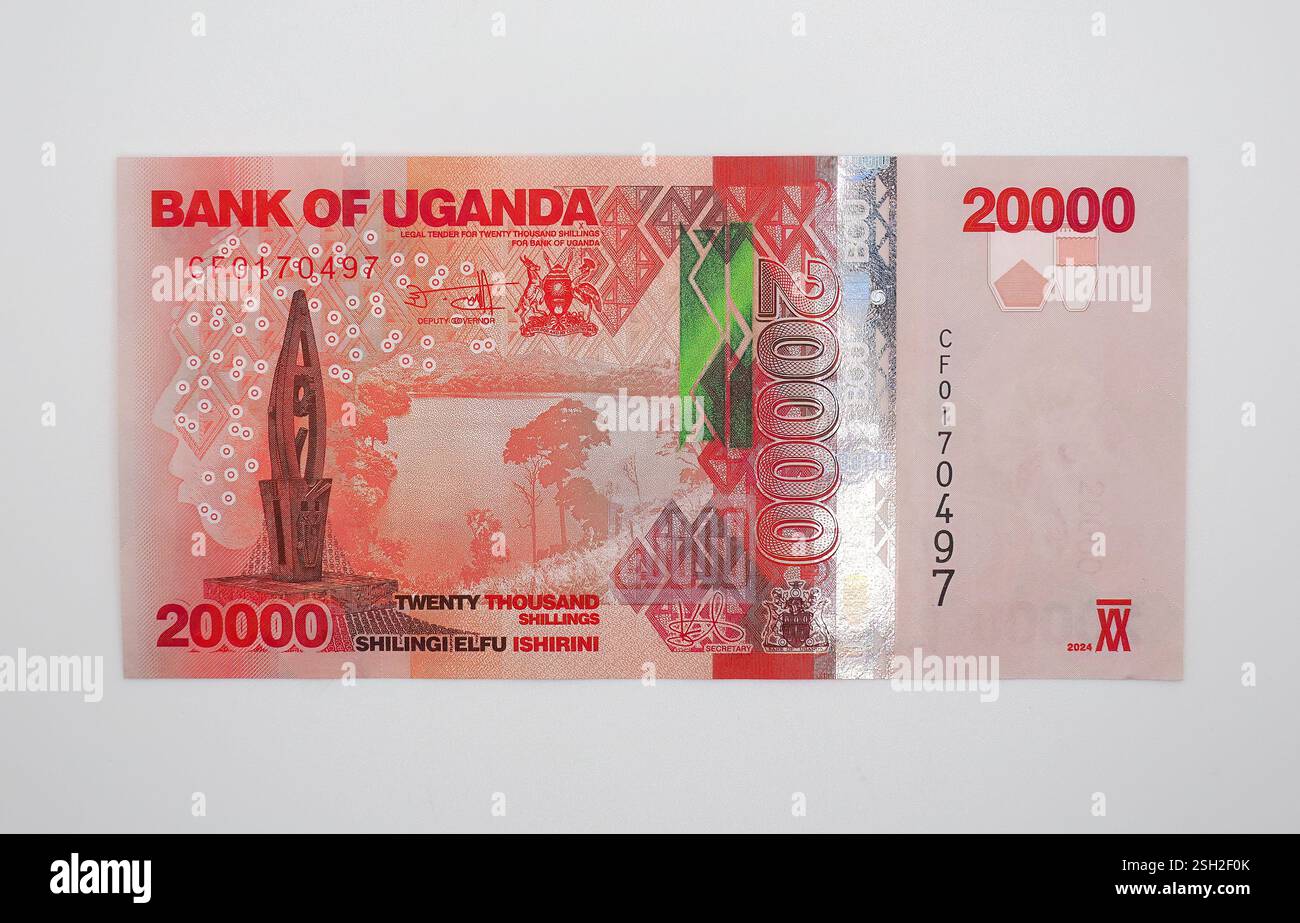 20 000 Shillings banknote, Ugandan shilling, UGX, Uganda, East Africa ...