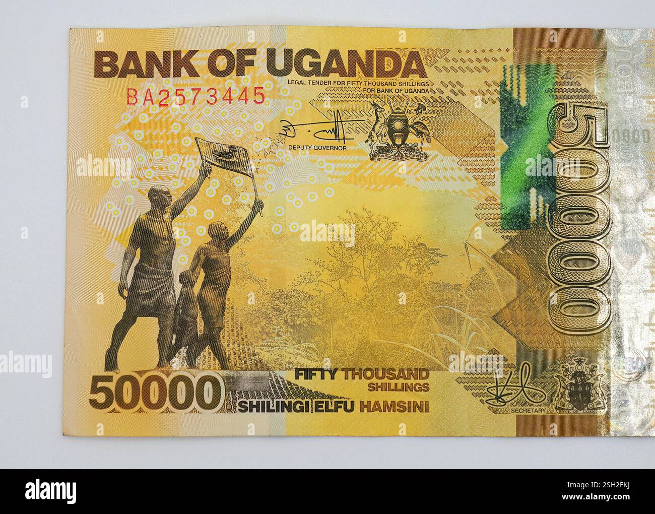 Banknotes fifty thousand ugandan shilling hi-res stock photography and ...
