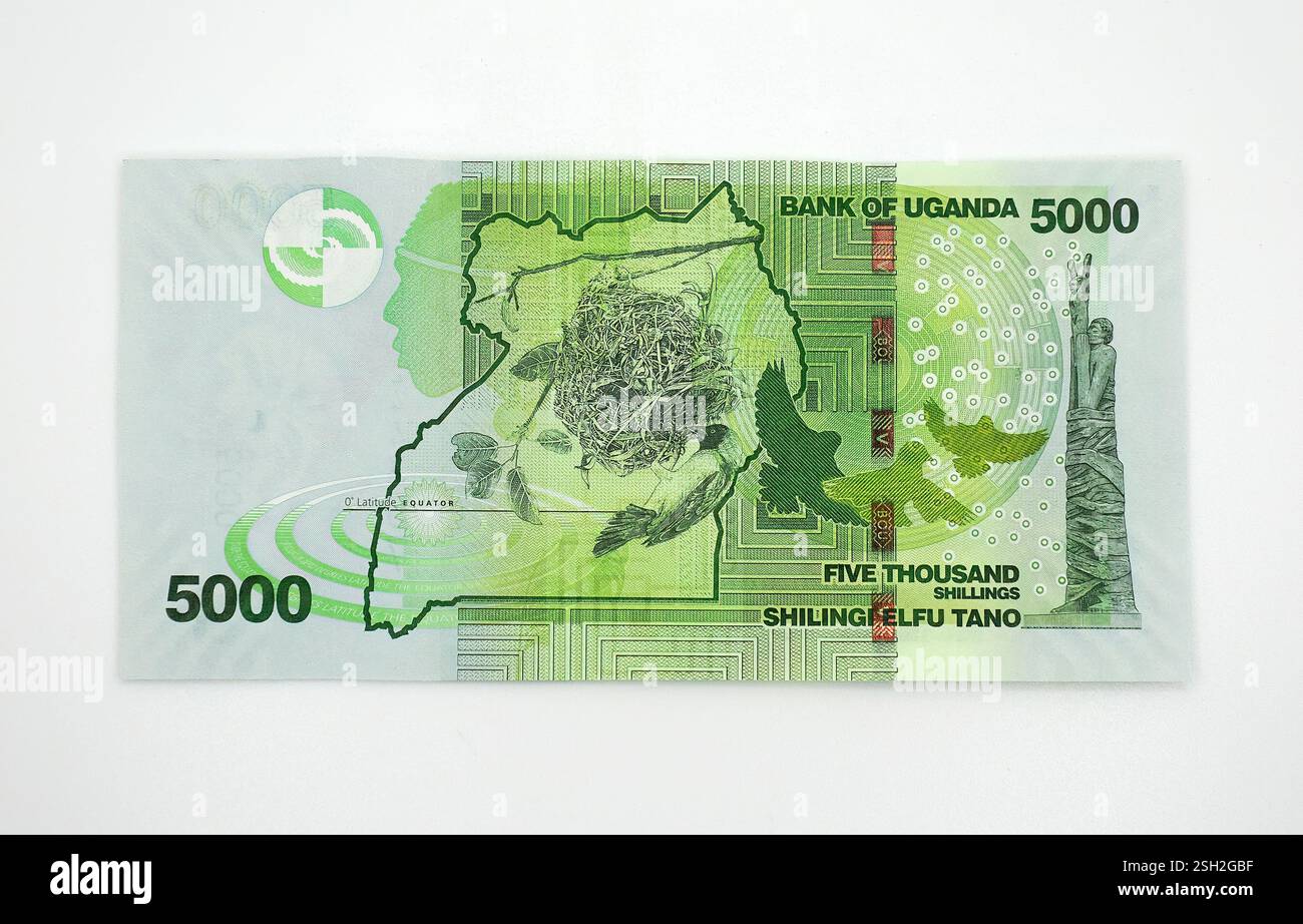 5000 Schilling banknote, Ugandan shilling, UGX, Uganda, East Africa ...