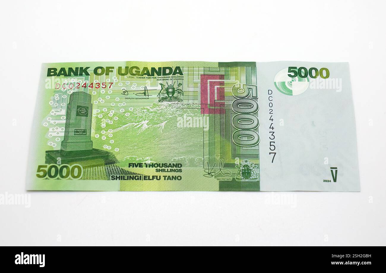 5000 Schilling banknote, Ugandan shilling, UGX, Uganda, East Africa ...