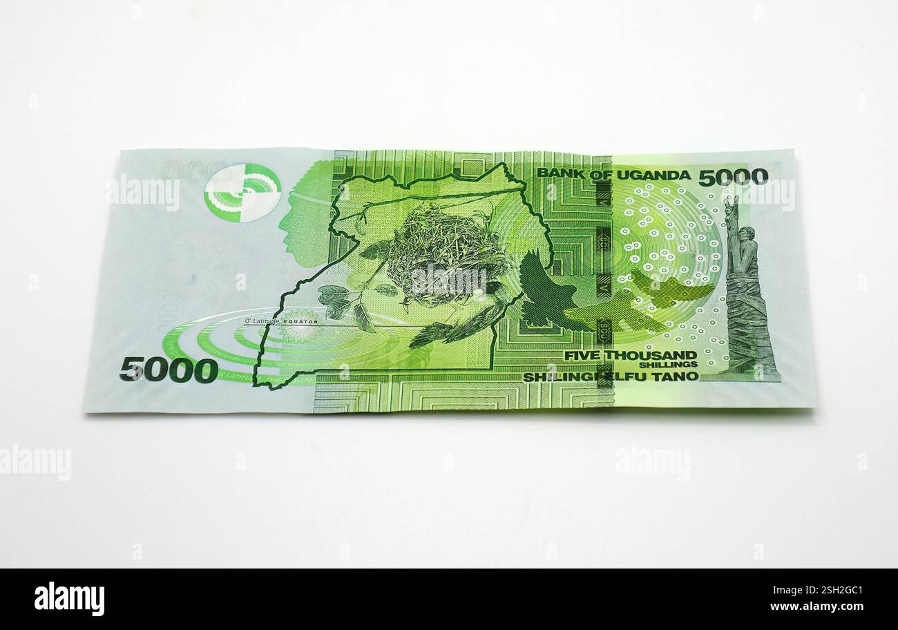 5000 Schilling banknote, Ugandan shilling, UGX, Uganda, East Africa ...