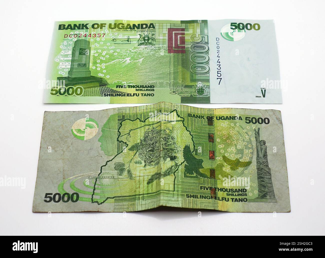 5000 Schilling banknotes, Ugandan shilling, UGX, Uganda, East Africa ...
