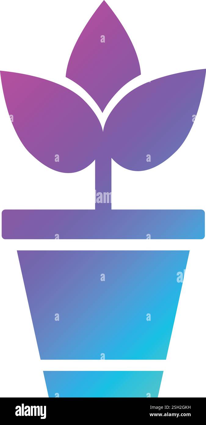 Monochrome plant design Cut Out Stock Images & Pictures - Alamy