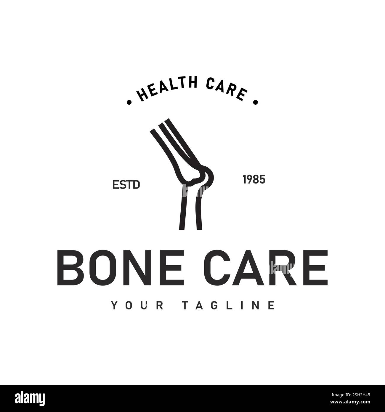 Retro Vintage Design Illustration of Bone or Orthopedic Logo for Bone ...