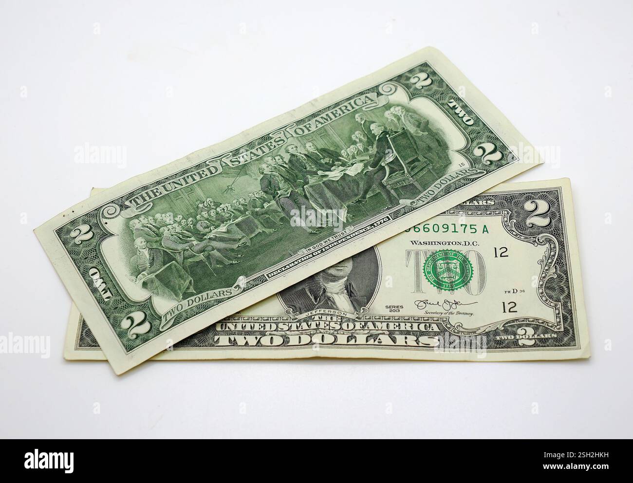 Two dollars banknote, United States of America, USA, North America ...
