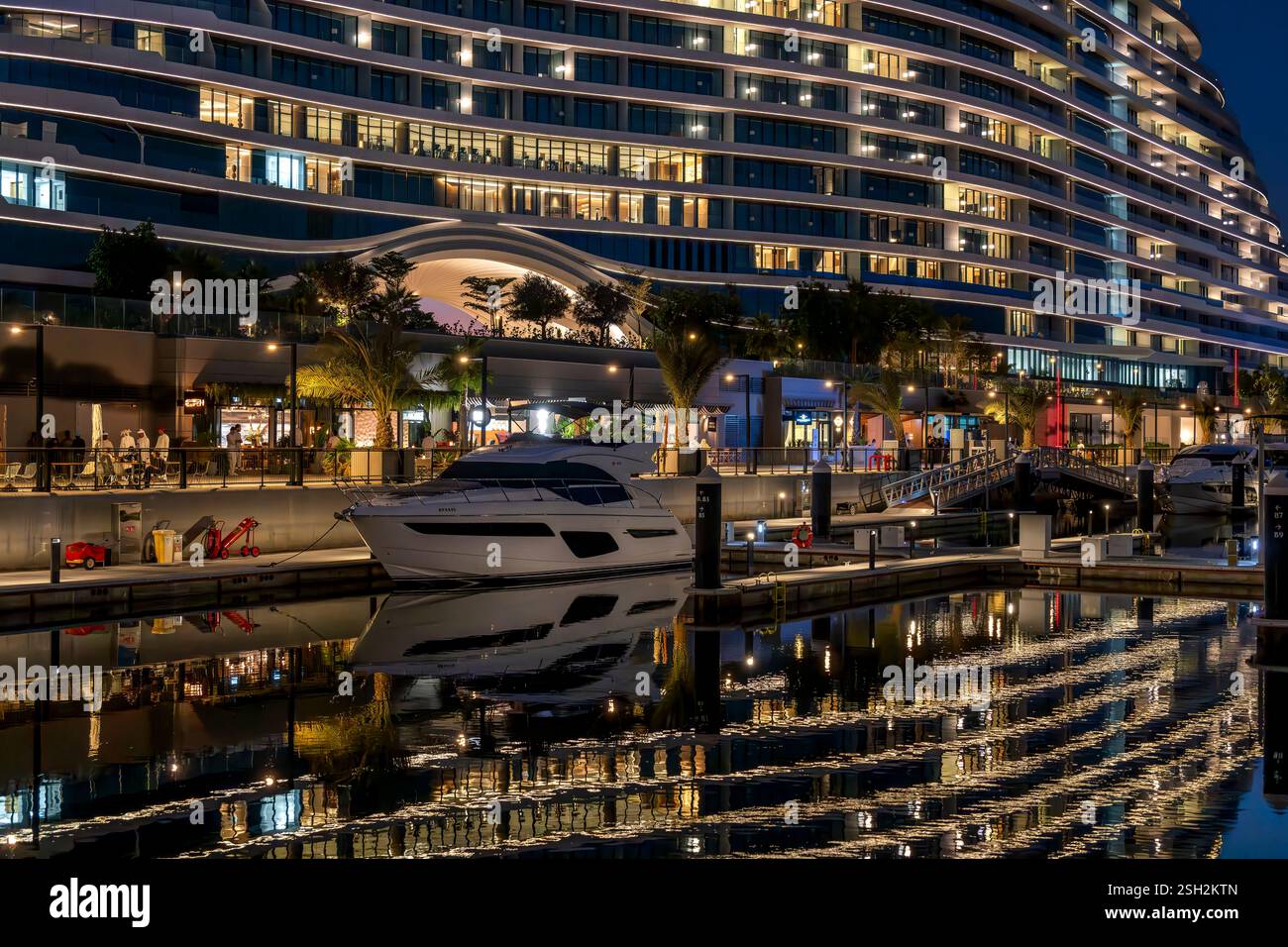 Dubai's Burj Al Arab shot from Marsa Al Arab walk, next to the Marsa Al ...