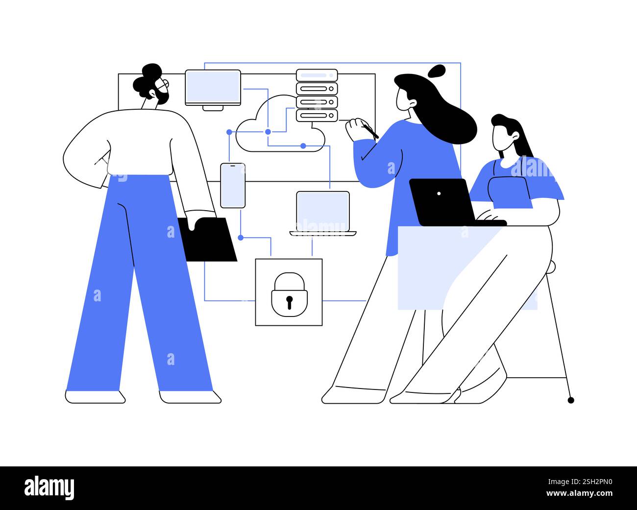 Cloud Computing isolated cartoon vector illustrations Stock Vector ...