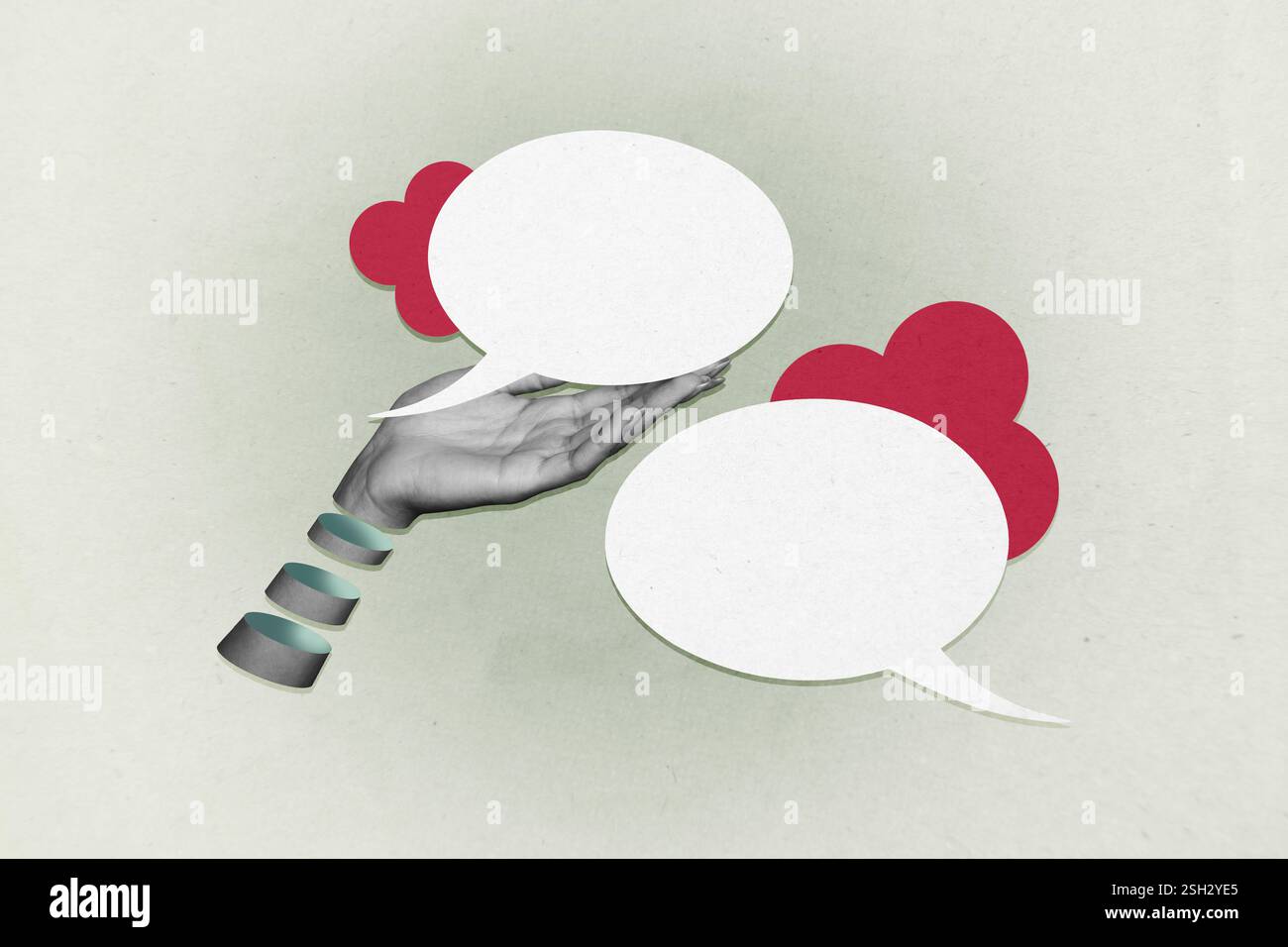 Trend artwork collage template composite sketch of text note texting ...