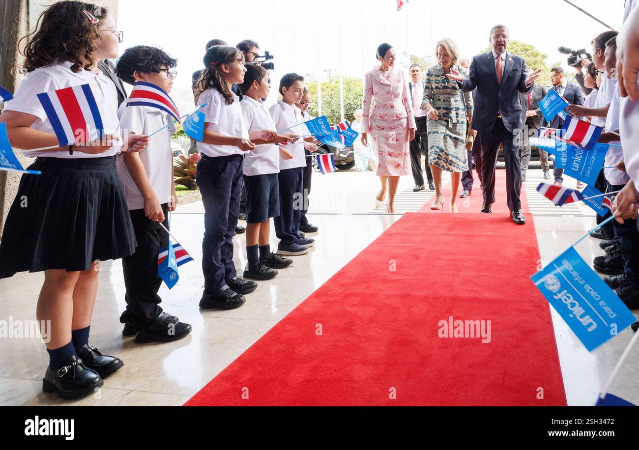 San Jose, Costa Rica. 10th Feb, 2025. Costa Rica First Lady Signe ...
