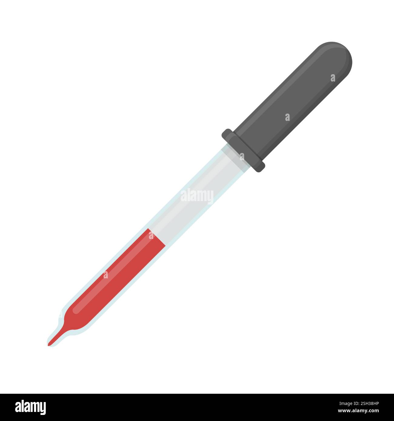Dropper with Red Liquid illustration for Laboratory and Medical Use ...