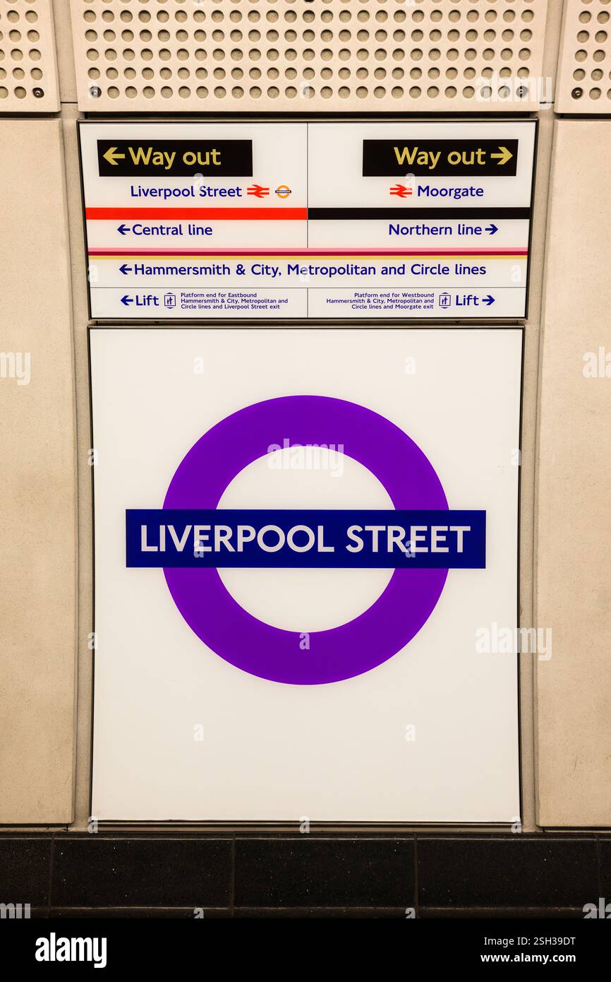 London, UK - March 24, 2024; Purple Elizabeth Line roundel at London ...