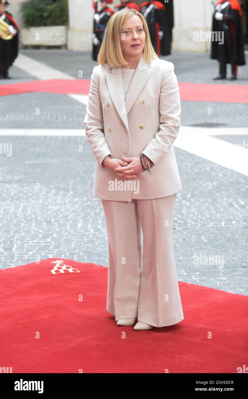 Italy, Rome, February 10, 2025 : Chigi Palace, the Italian Prime ...