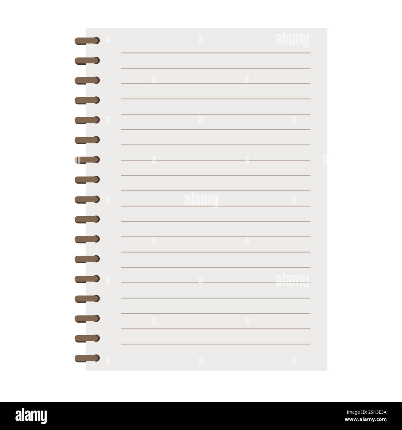 Blank Notebook Page with Lined Design for Notes or Journals Stock ...