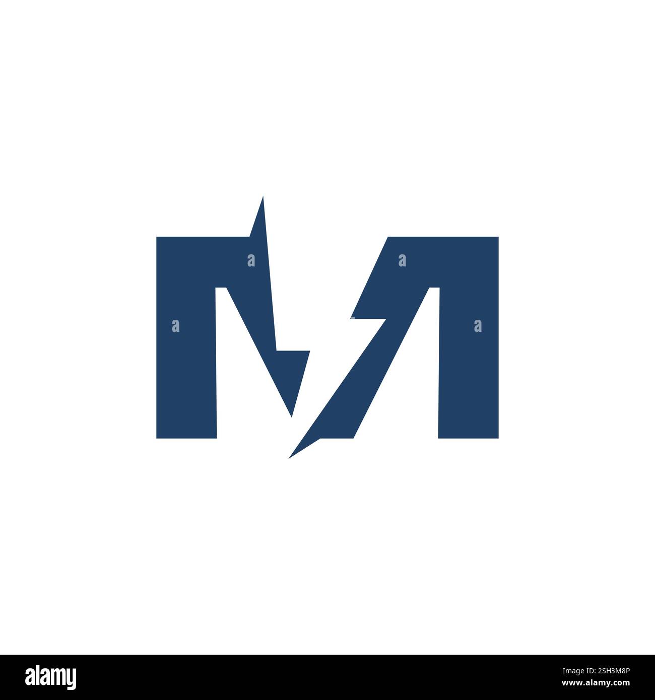 Letter m lightning electric logo vector image. initial letter M icon ...