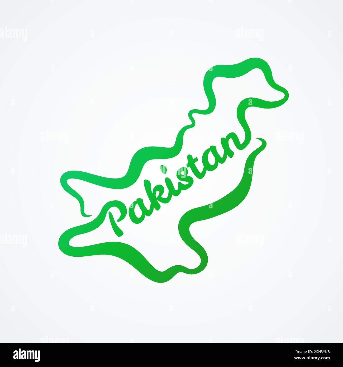 Map of Pakistan - shape and name in one line Stock Vector Image & Art ...
