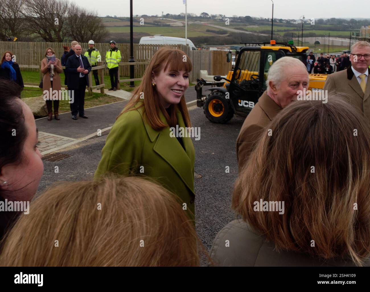 Nansledan, Cornwall, UK. 10th Feb, 2025. King Charles Escorts the prime ...