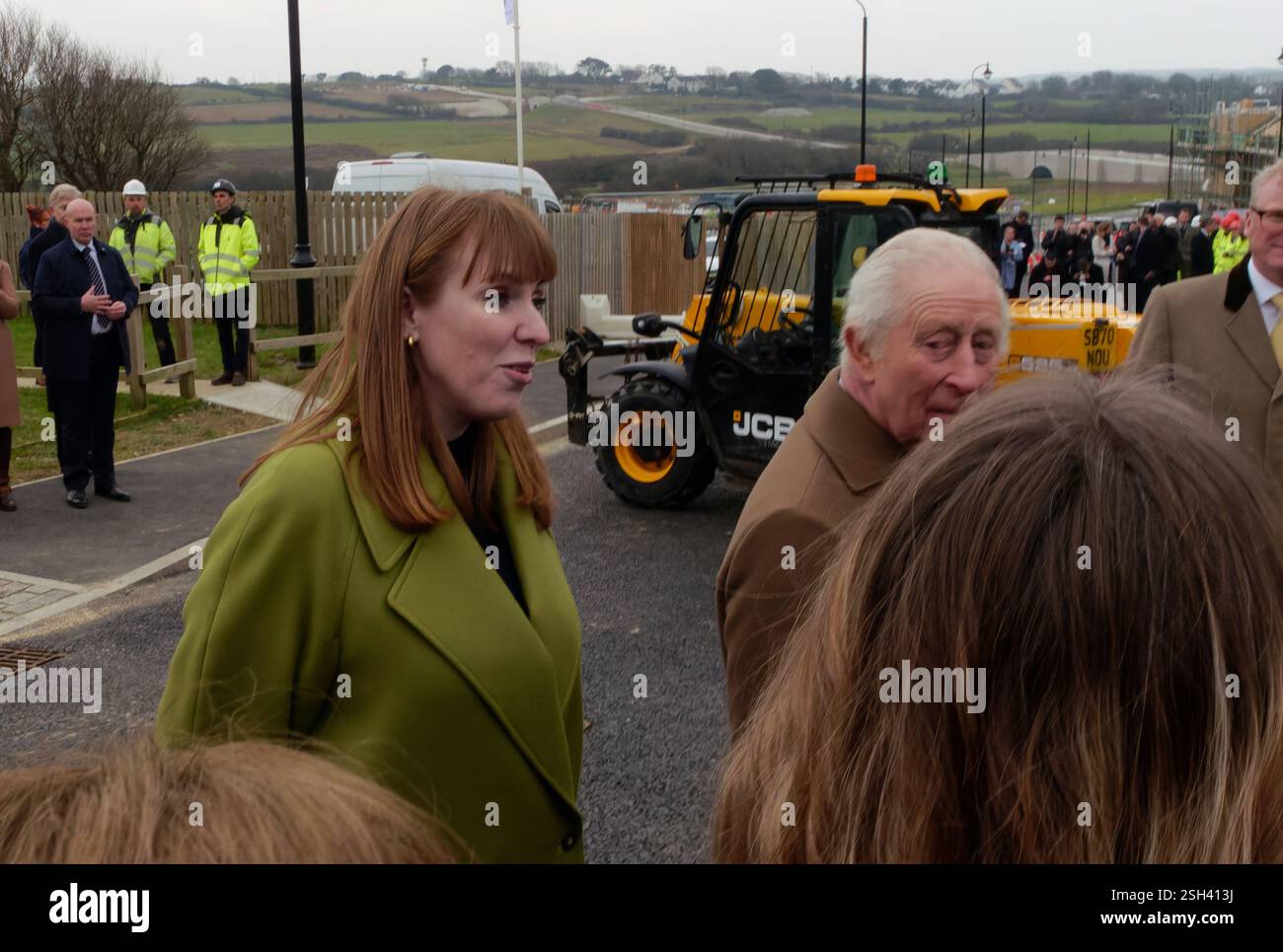 Nansledan, Cornwall, UK. 10th Feb, 2025. King Charles Escorts the prime ...
