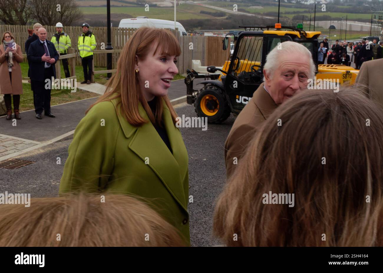 Nansledan, Cornwall, UK. 10th Feb, 2025. King Charles Escorts the prime ...