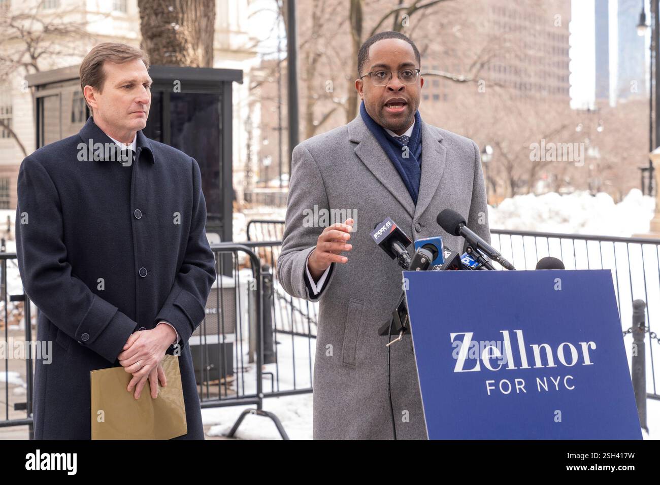New York, NY, February 10, 2025: Congressman Dan Goldman makes an ...