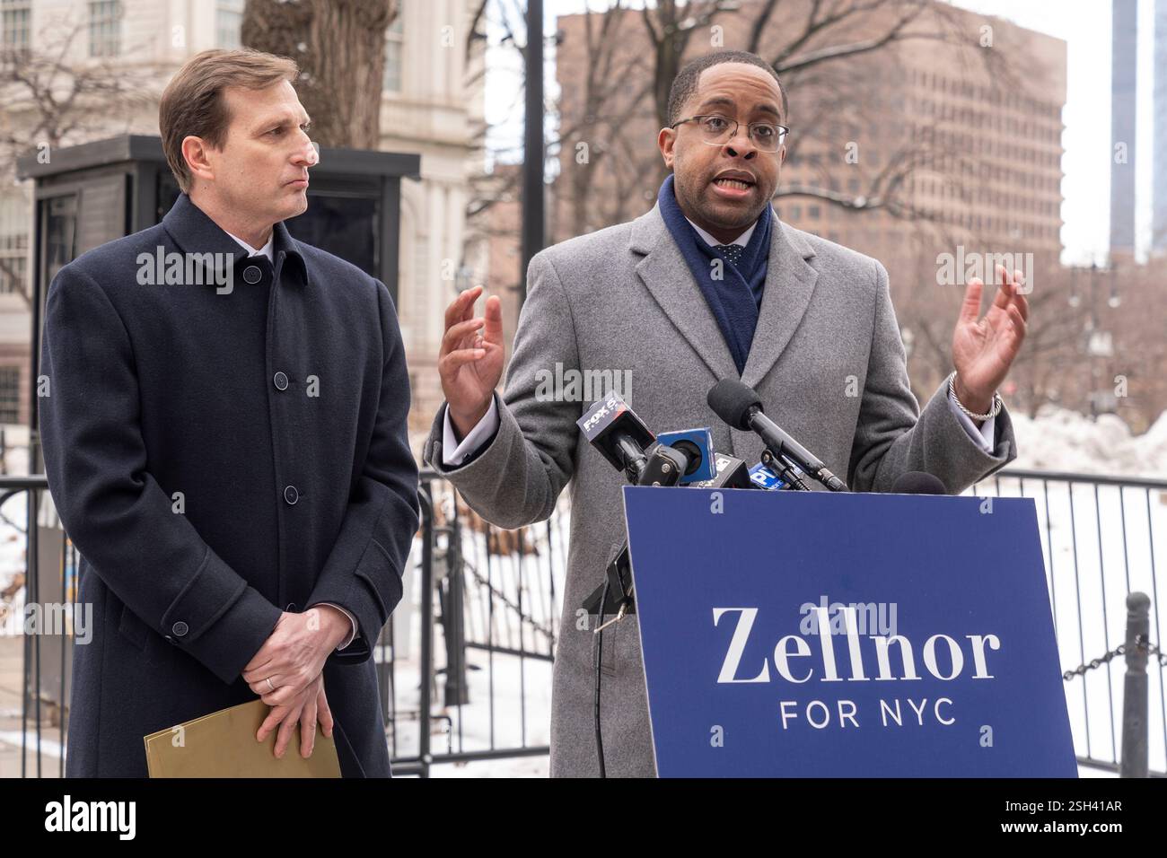 New York, NY, February 10, 2025: Congressman Dan Goldman makes an ...