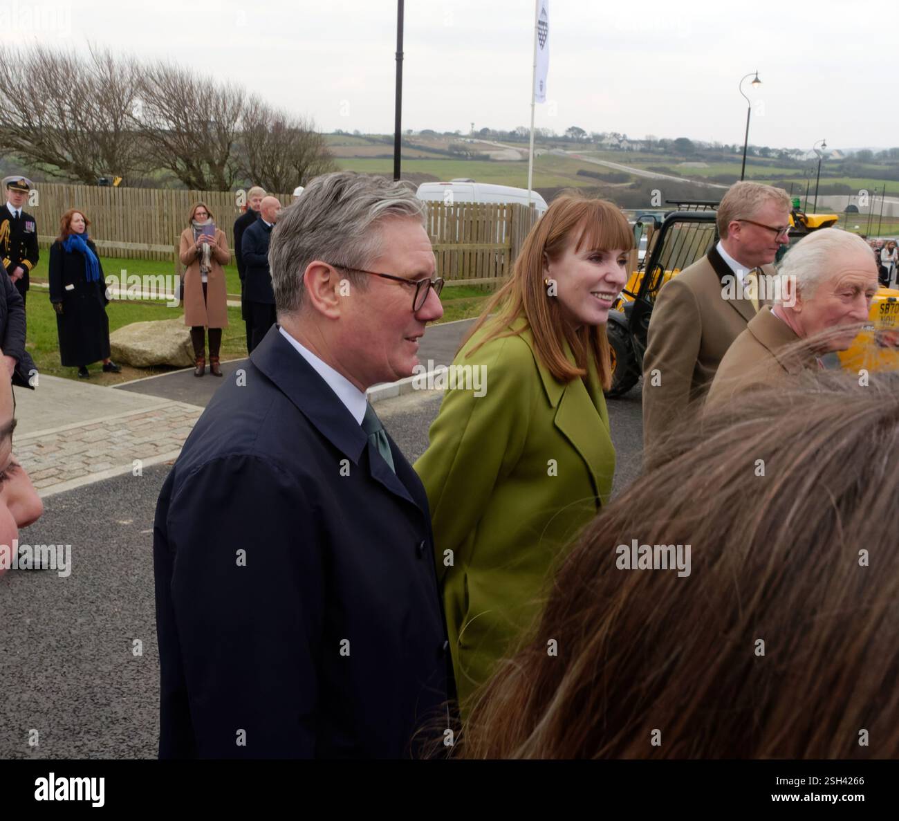 Nansledan, Cornwall, UK. 10th Feb, 2025. King Charles Escorts the prime ...
