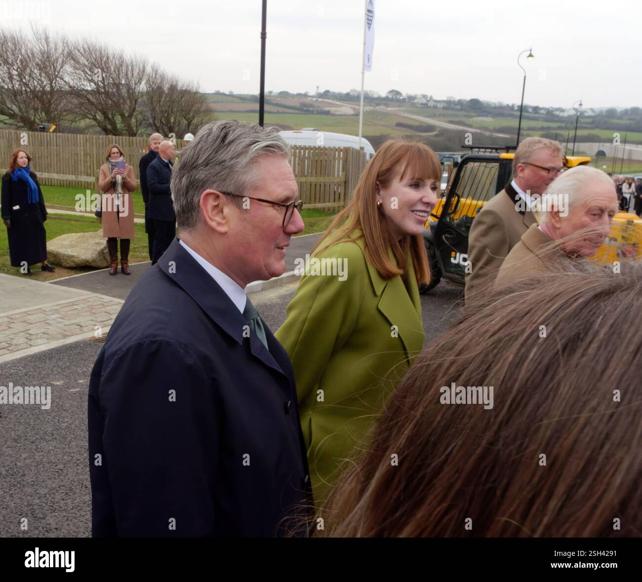 Nansledan, Cornwall, UK. 10th Feb, 2025. King Charles Escorts the prime ...