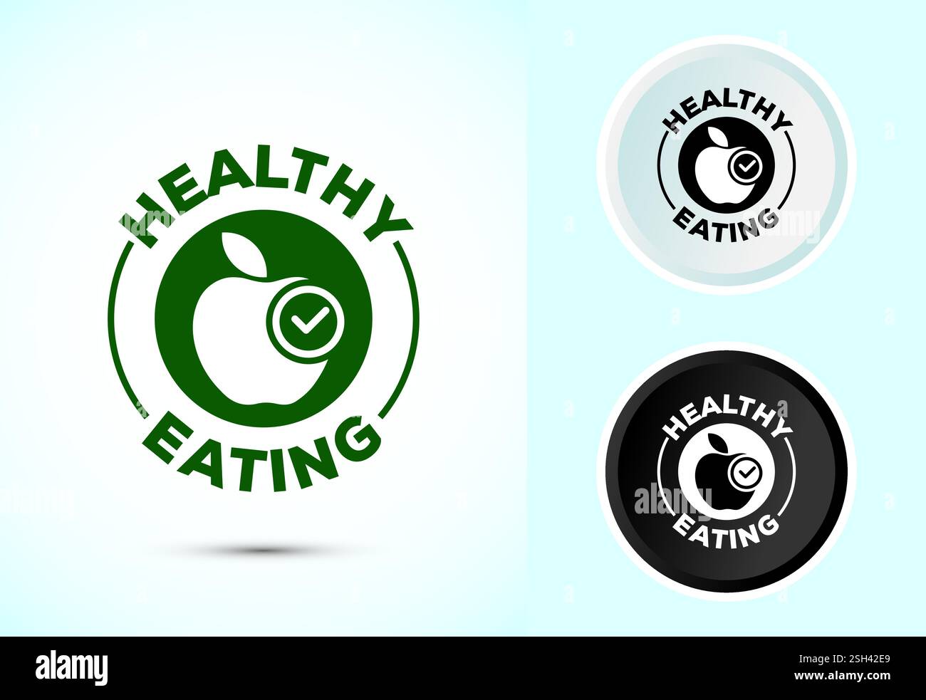 Healthy eating icon design illustration. Healthy food sign symbol Stock ...