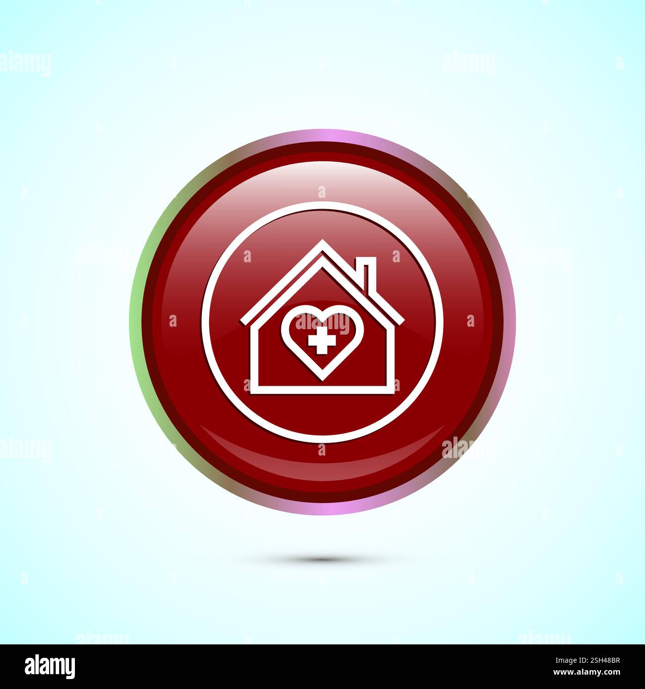 Home care icon design illustration, House care logo icon, Button design ...