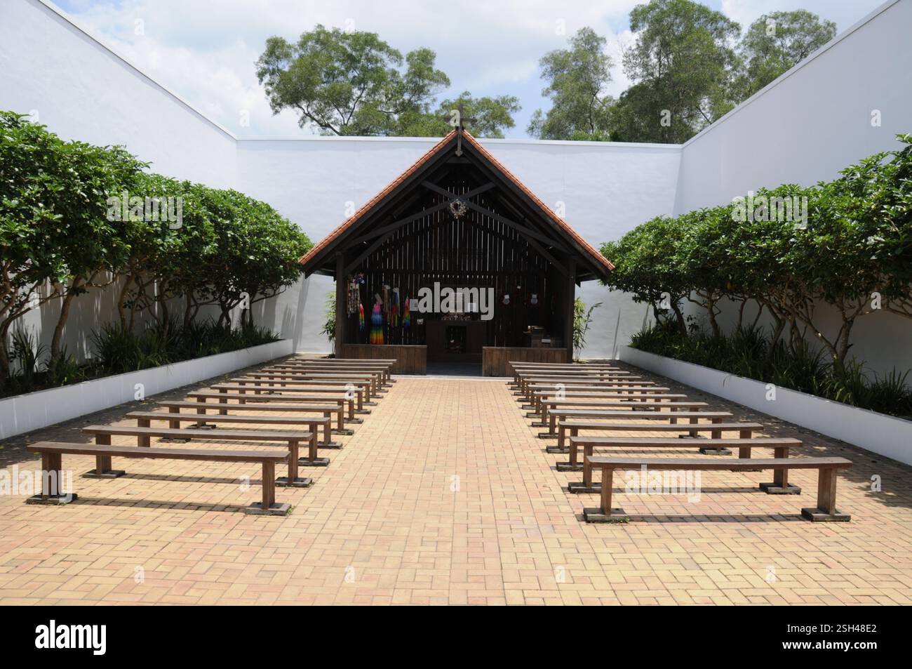 The old Changi prison is a war memorial chapel and museum illustrating ...