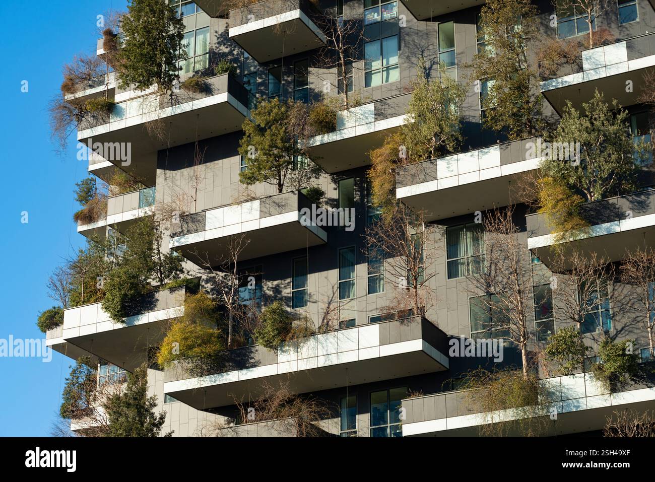 Italy, Lombardy, Milan, Bosco Verticale Residential Towers 111 Meters ...