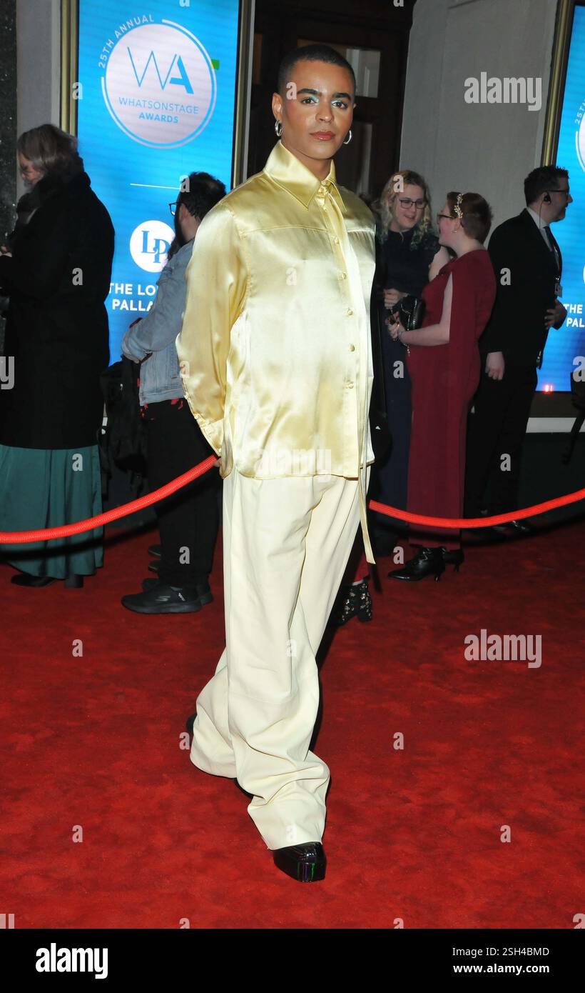 London, UK. 09th Feb, 2025. Layton Williams at the WhatsOnStage Awards ...
