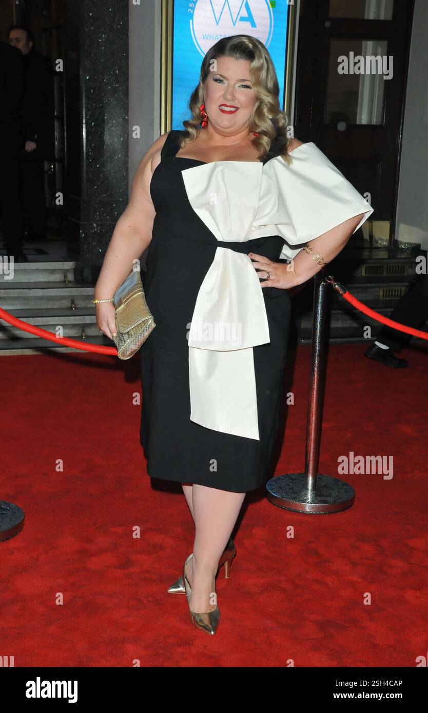 London, UK. 09th Feb, 2025. Leanne Jones at the WhatsOnStage Awards ...