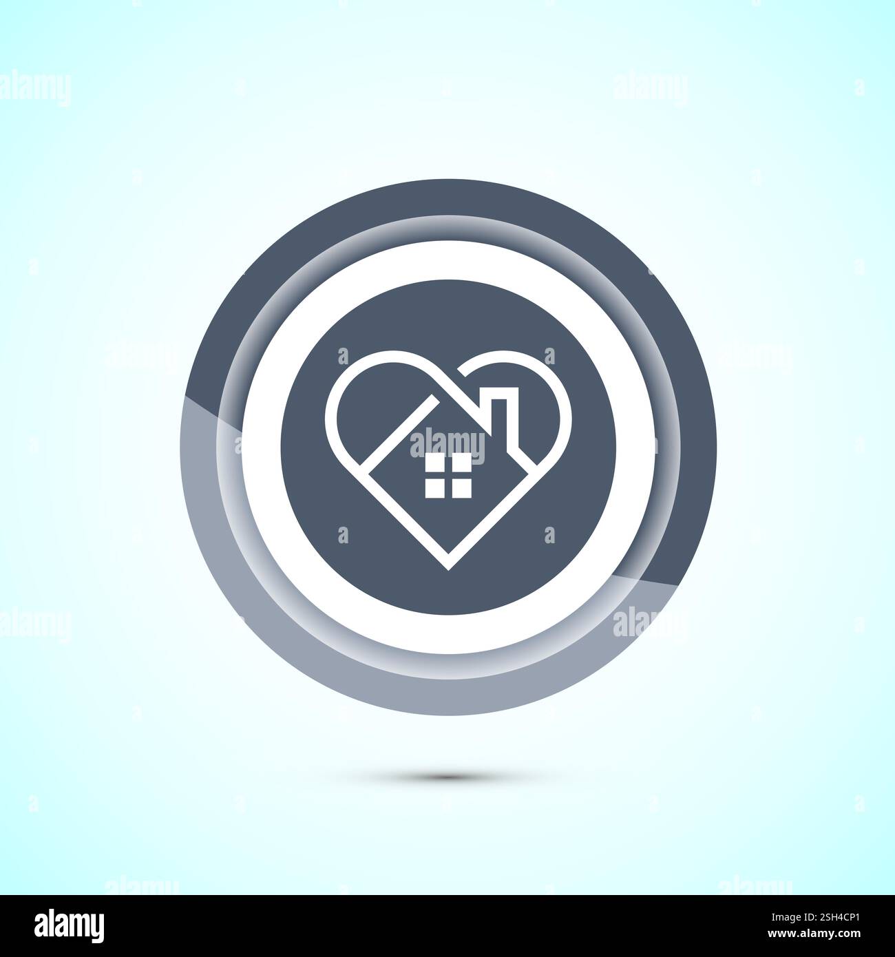 Home care icon design illustration, House care logo icon, Button design ...