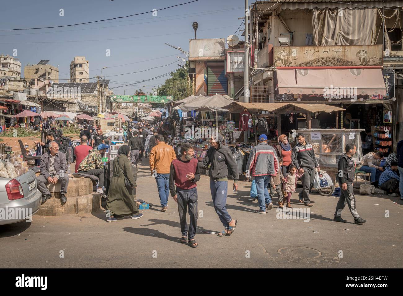 Shatila refugee camp, a slum neighborhood in Hezbollah controlled Sabra ...