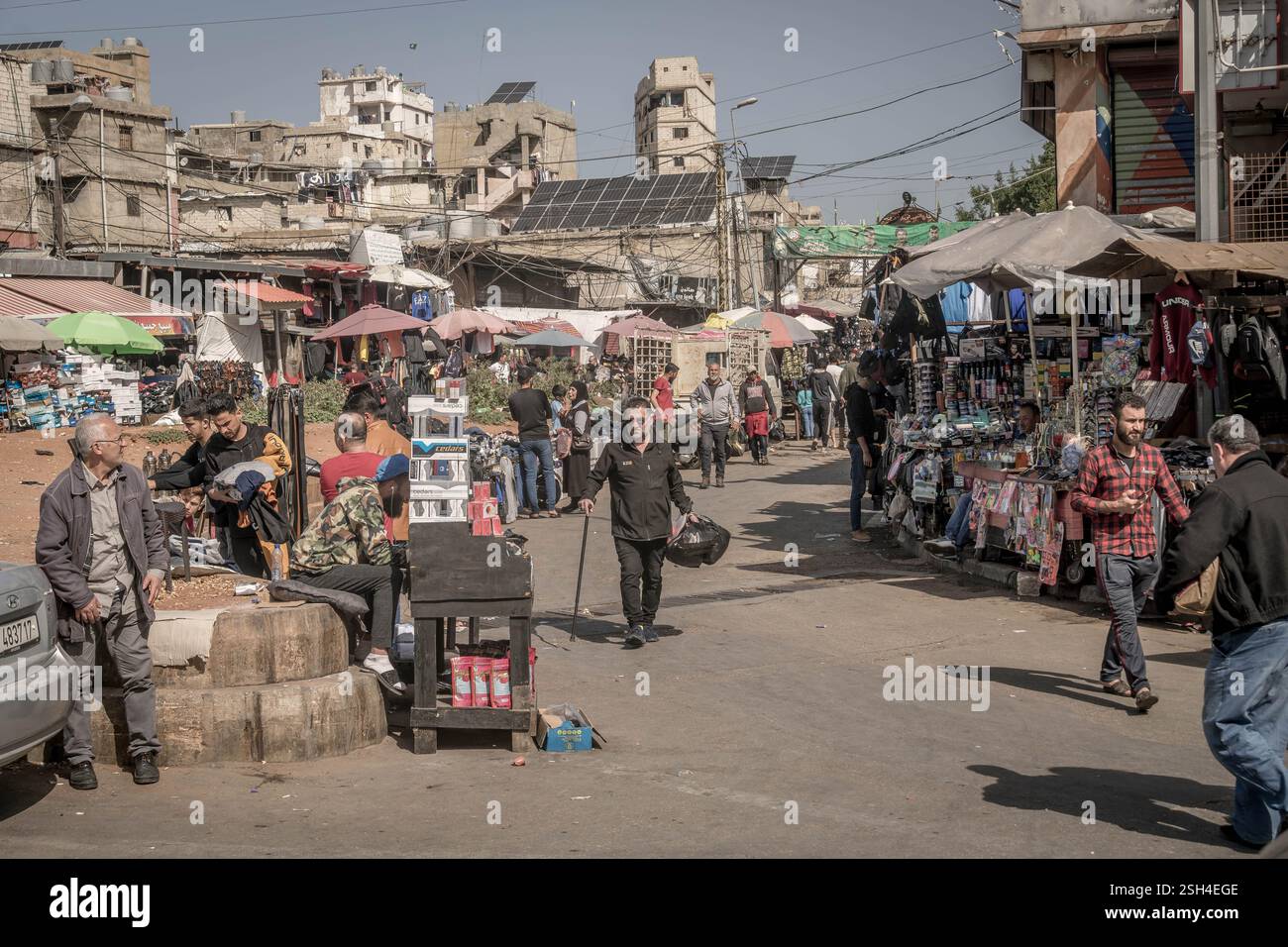 Shatila refugee camp, a slum neighborhood in Hezbollah controlled Sabra ...