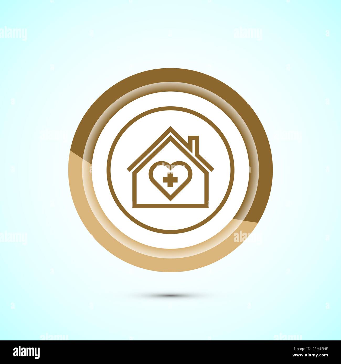 Home care icon design illustration, House care logo icon, Button design ...