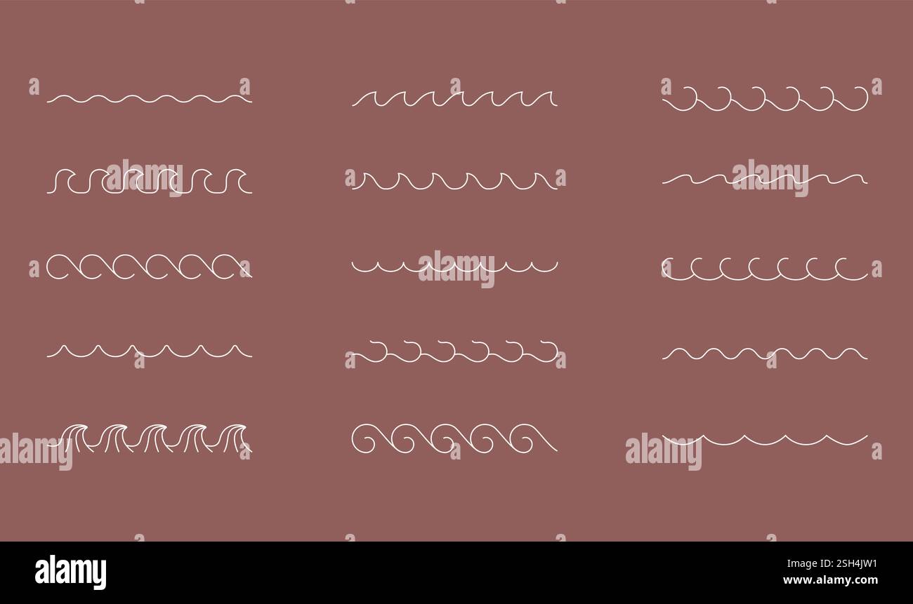 Line wave pattern. Anstract simple linear water, ocean, sea, river ...