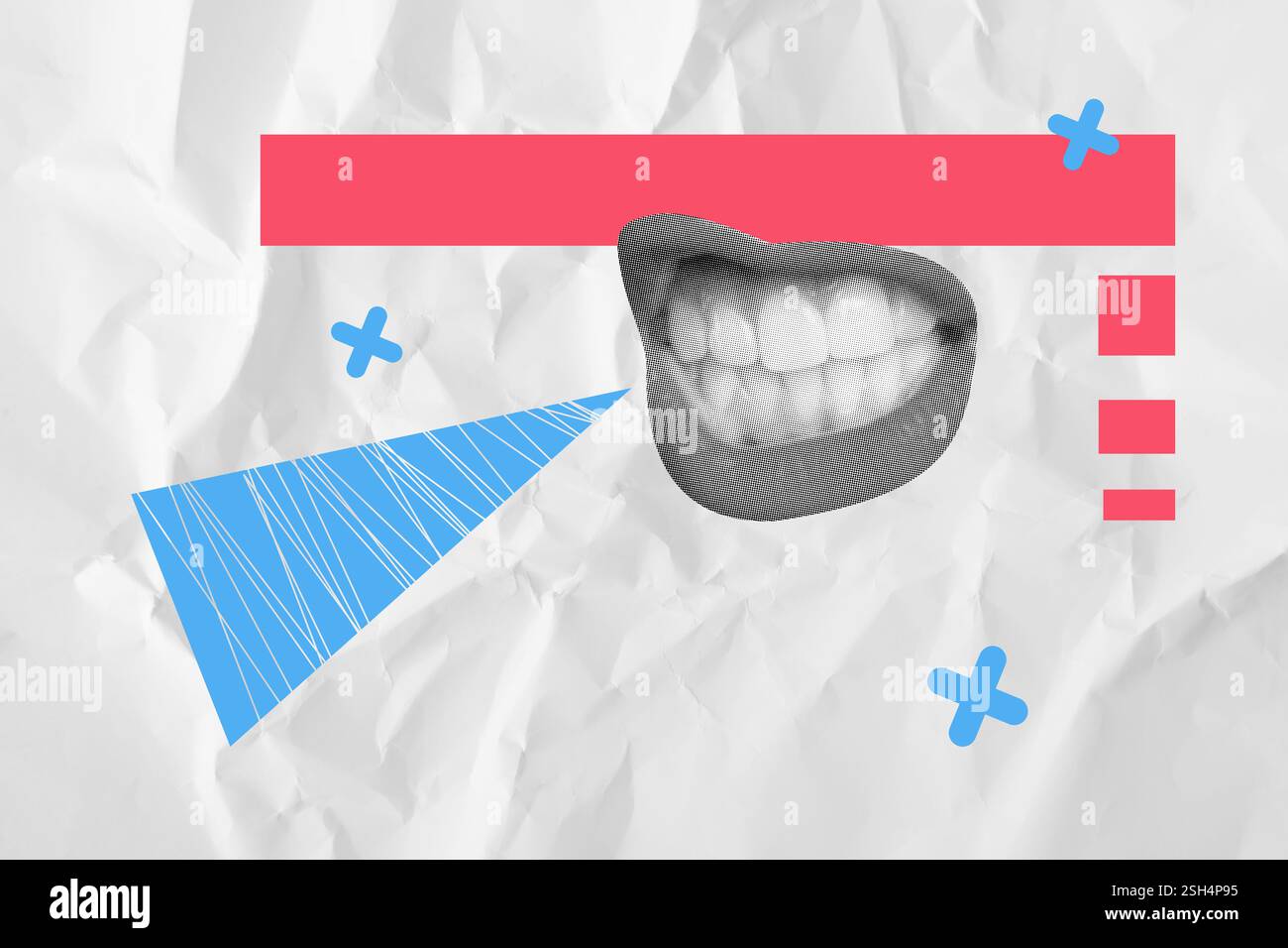 Trend artwork collage template composite sketch of say lips fragment ...