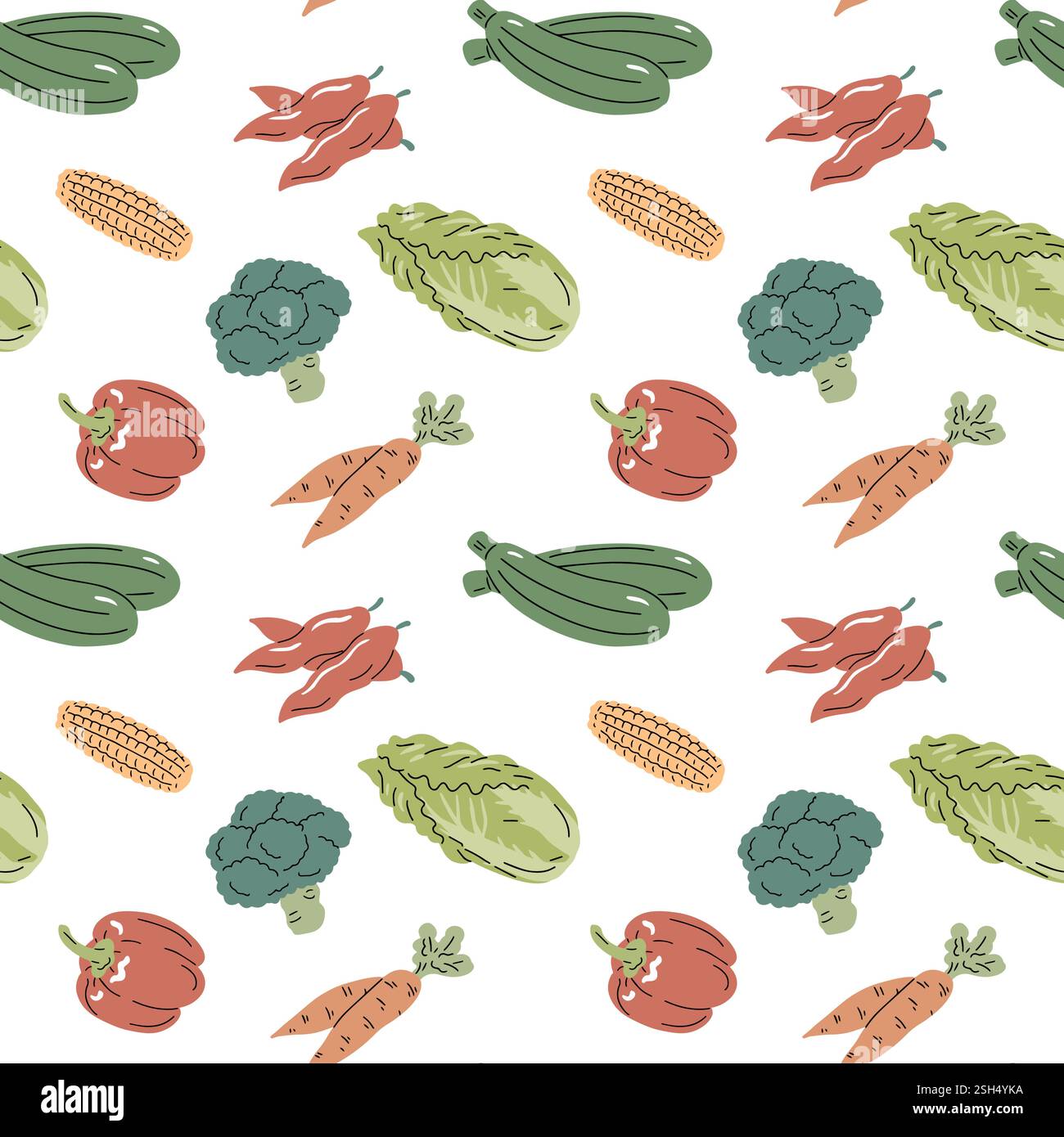 Homegrown vegetables Stock Vector Images - Alamy