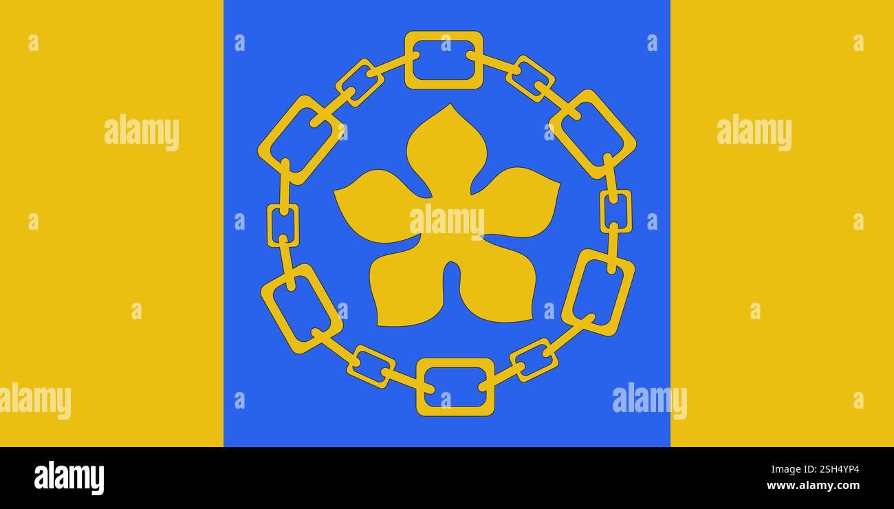 Official flag of the Hamilton. City of Canada. Illustration Stock ...