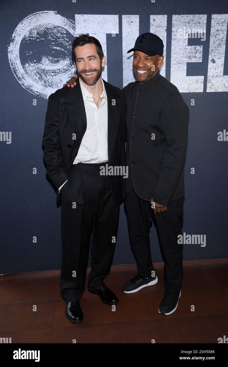 New York, USA. 10th Feb, 2025. (L-R) Denzel Washington and Jake ...