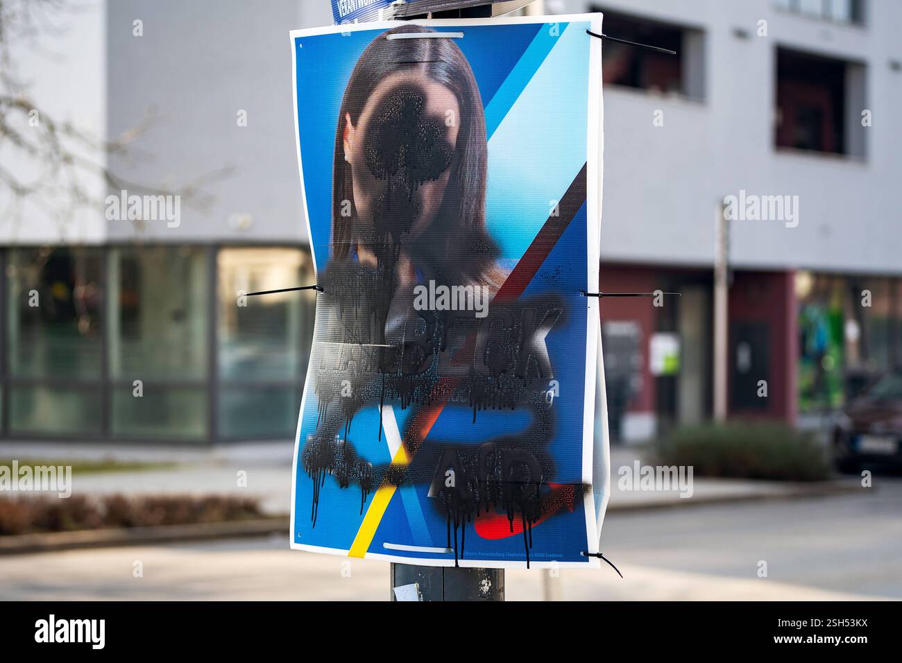 Gersthofen, Bavaria, Germany - February 10, 2025: An AfD election ...