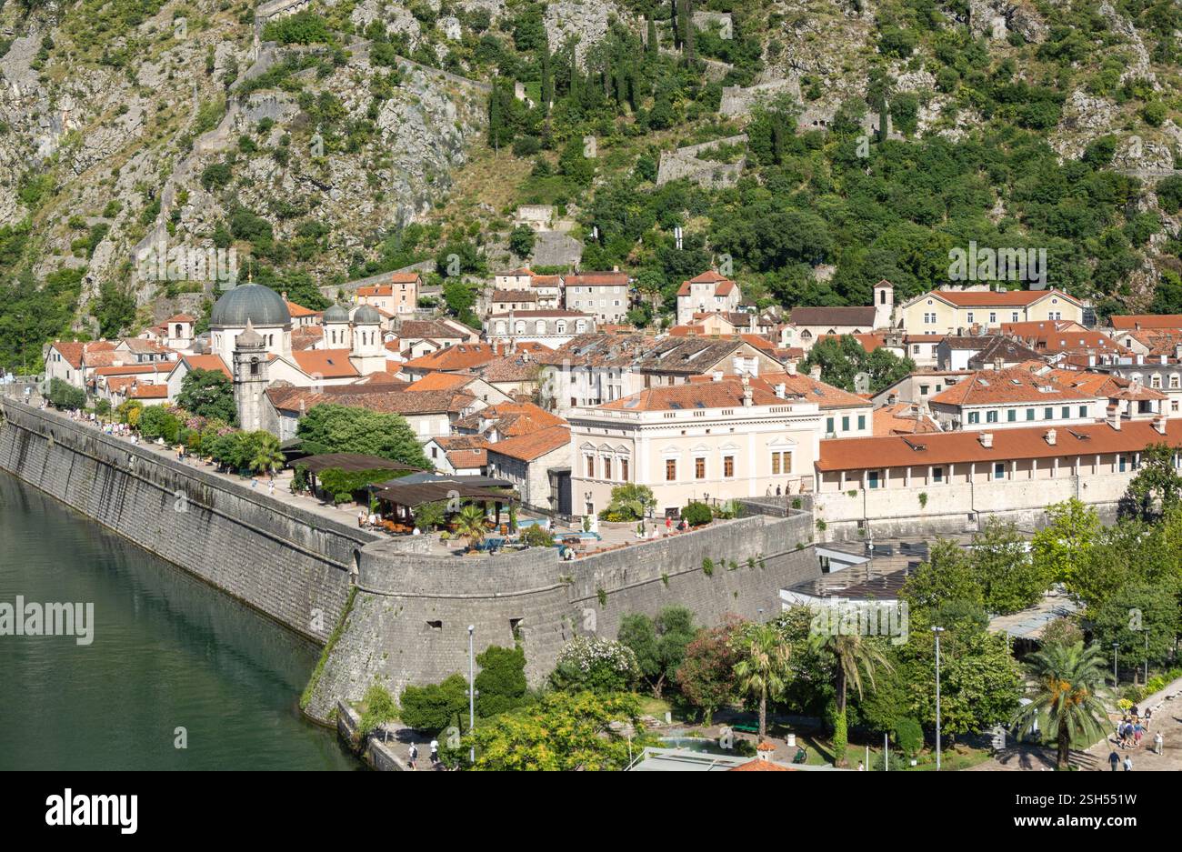 Kotor, Montenegro - July 2, 2024: NW corner of the historic town ...