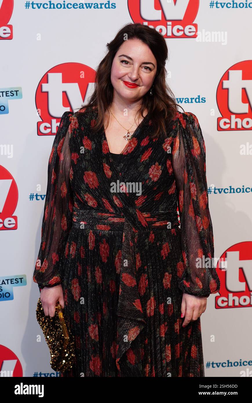 Rebecca Gethings attends the TV Choice Awards at the London Hilton on ...
